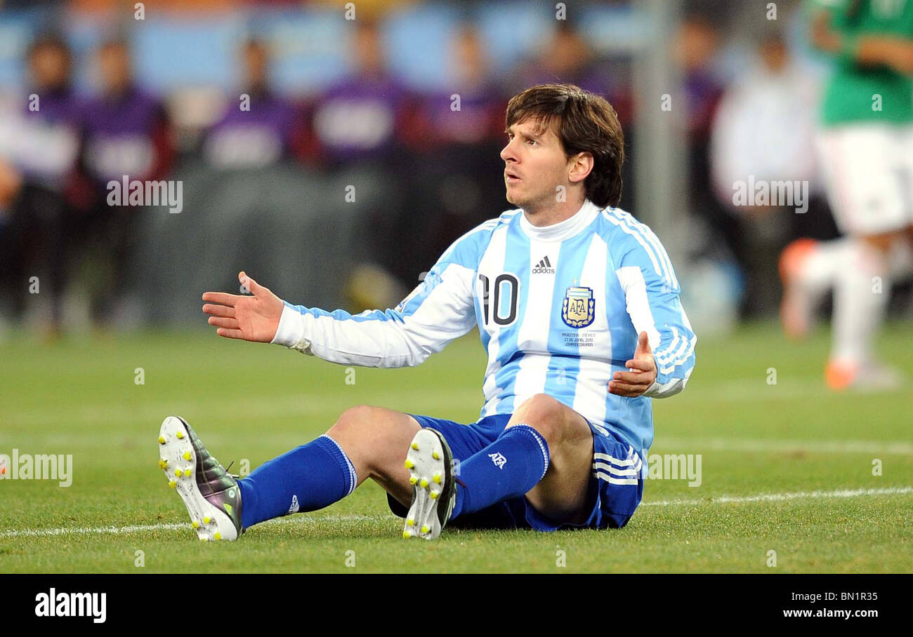 LIONEL MESSI ARGENTINA SOCCER CITY STADIUM SOUTH AFRICA 27 June 2010 ...