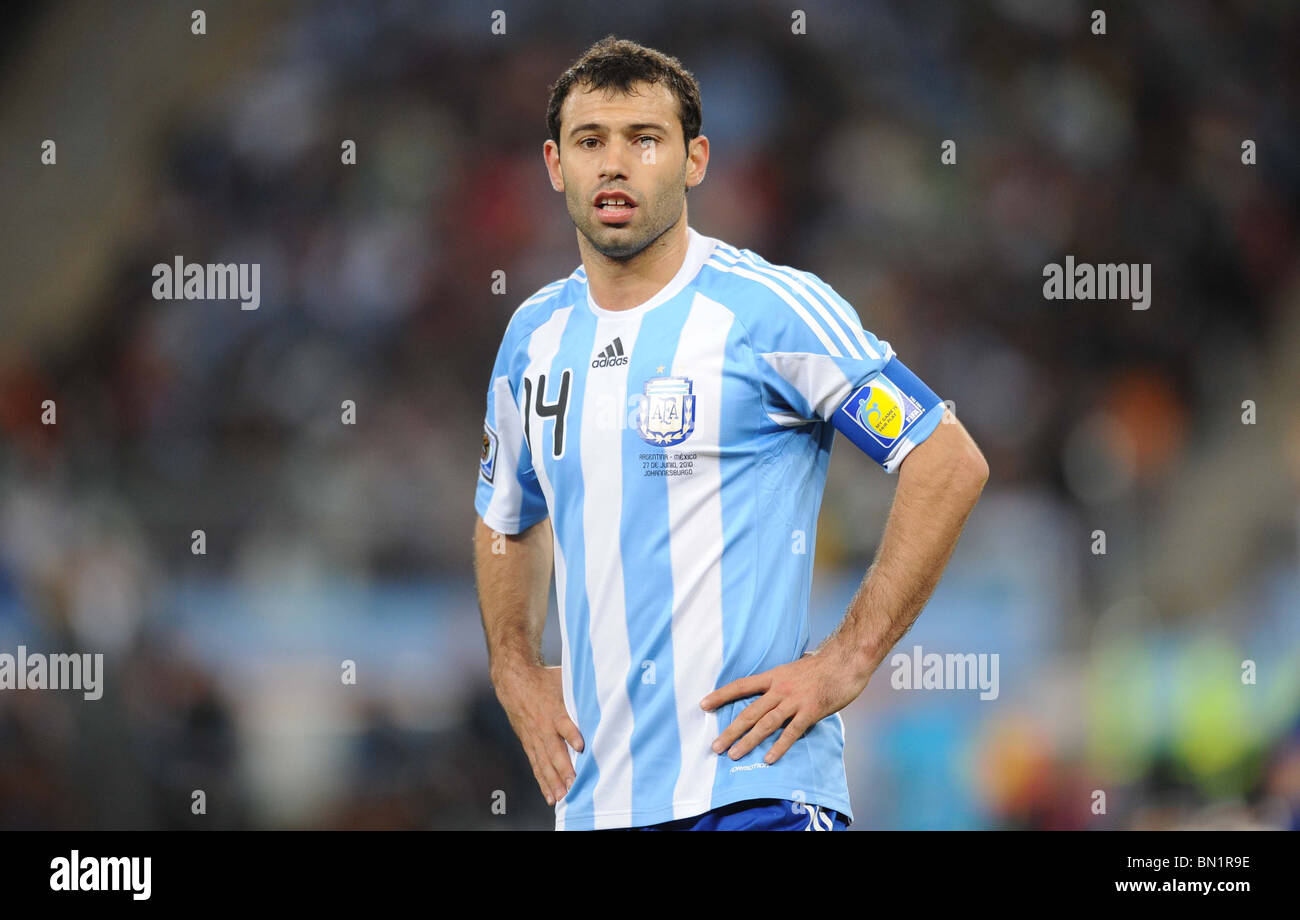 JAVIER MASCHERANO ARGENTINA SOCCER CITY STADIUM SOUTH AFRICA 27 June ...