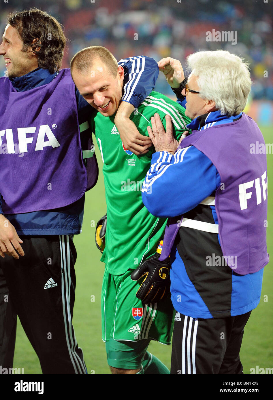 JAN MUCHA CELEBRATES WIN SLOVAKIA V ITALY ELLIS PARK SOUTH AFRICA 24 ...