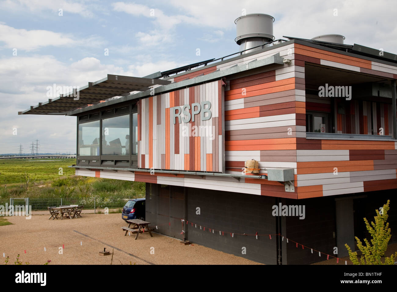 RSPB Information Centre at Rainham Marshes Reserve, Essex, England ...