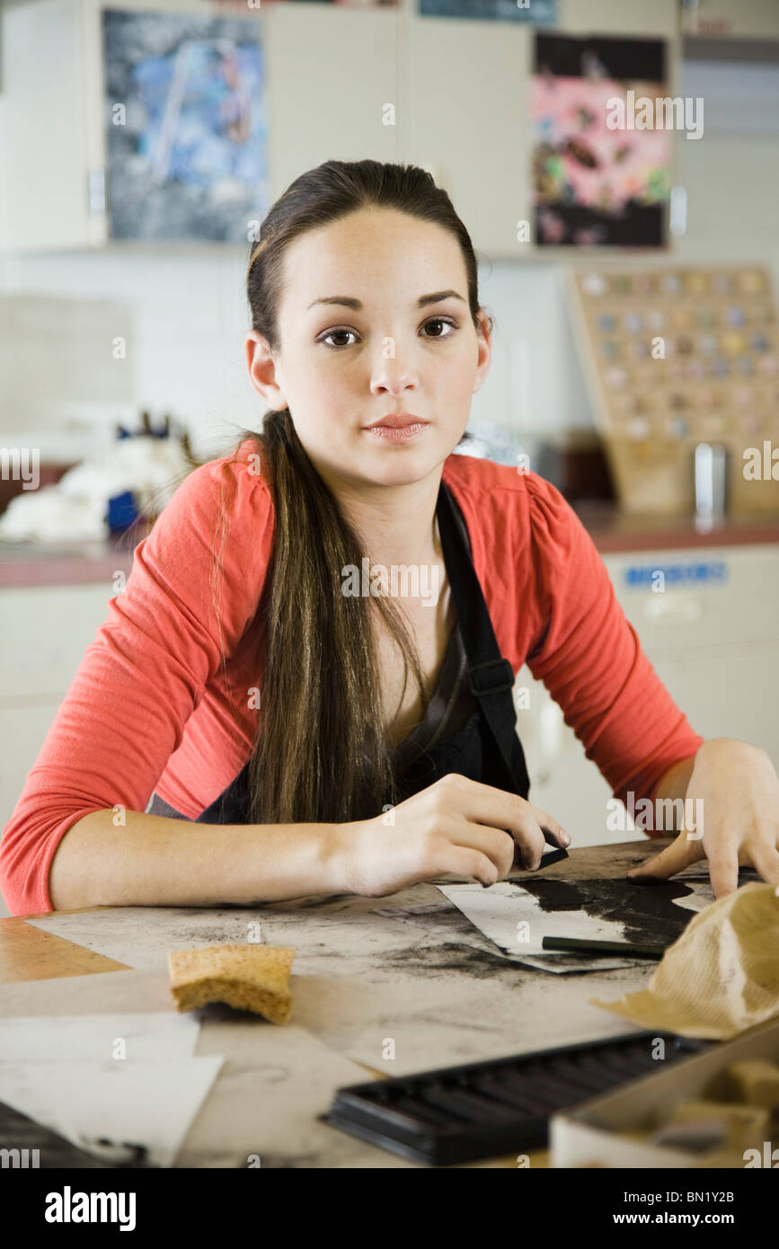 Female artist, portrait Stock Photo - Alamy