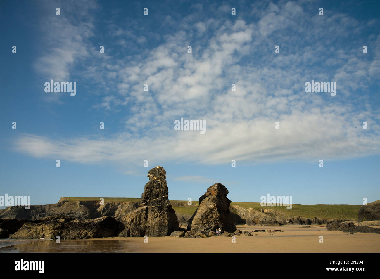 Porthcothan Beach, St Merryn, Cornwall. Midsummer, almost deserted ...