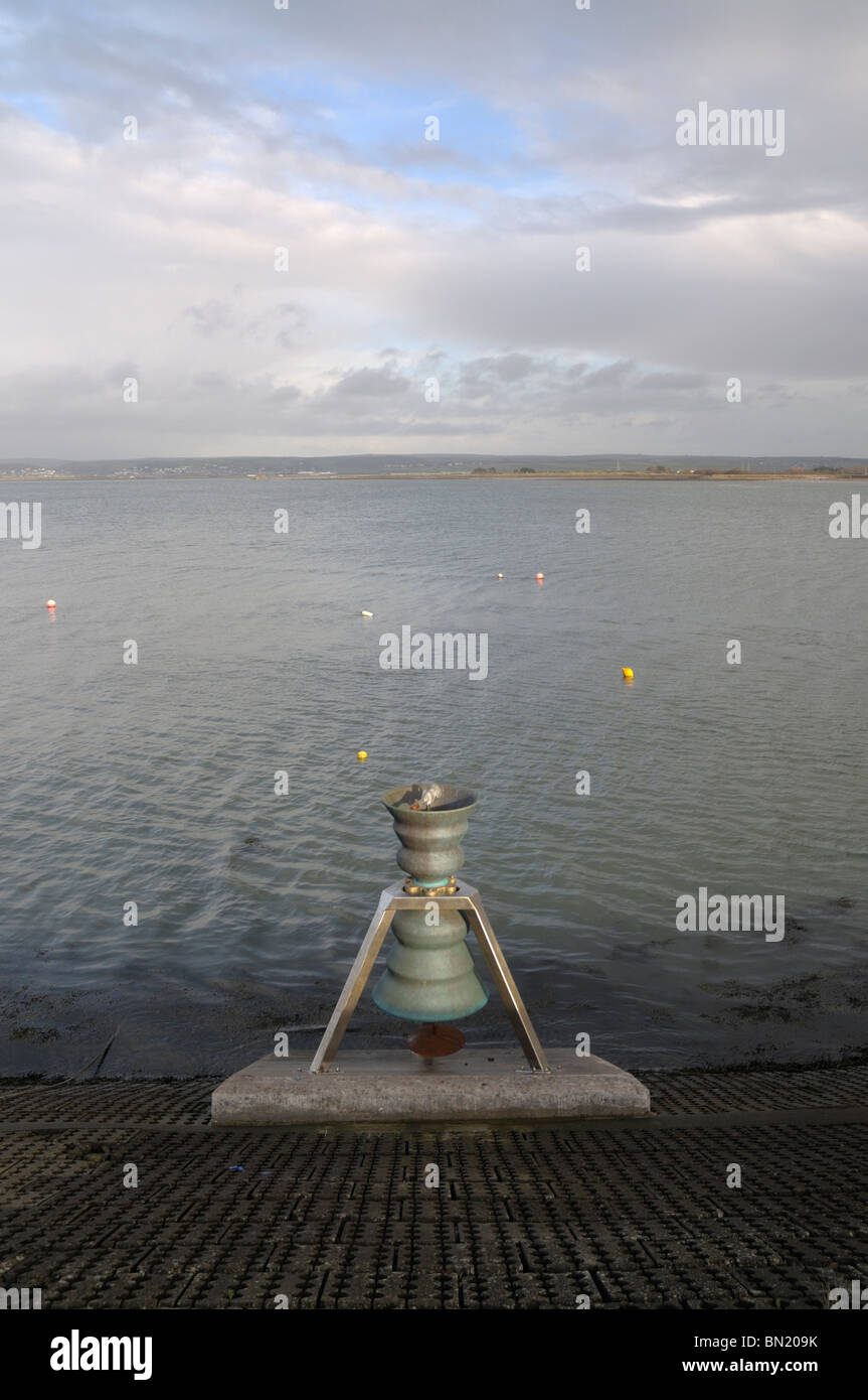 Marcus Vergette's Time and Tide Bell sculpture, Appledore, Devon Stock ...