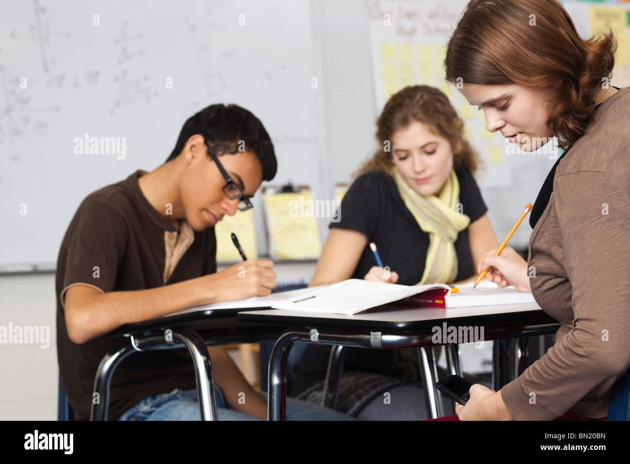 Phone under desk classroom hi-res stock photography and images - Alamy