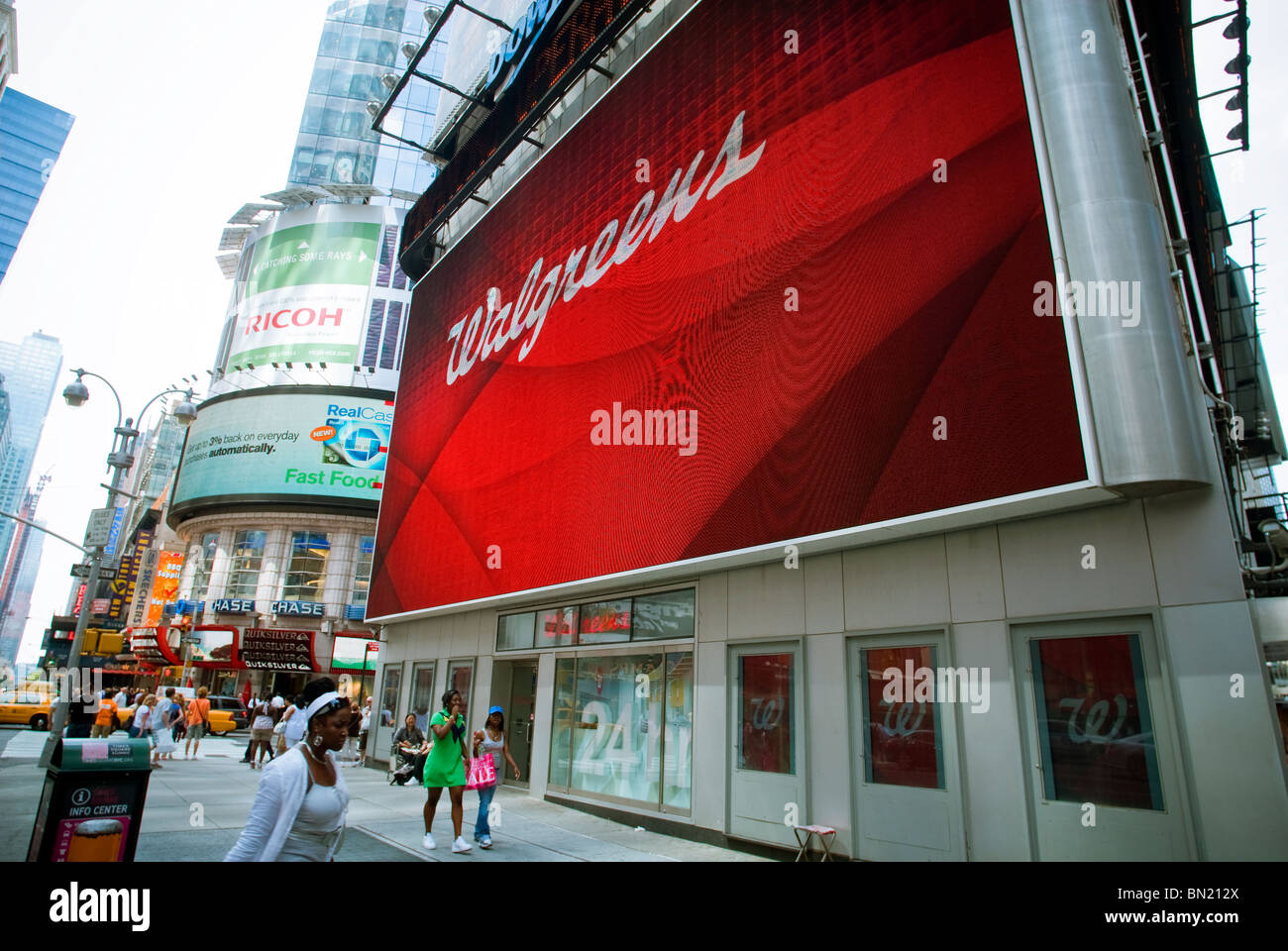 The Walgreen's drug store at One Times Square in New York Stock Photo ...
