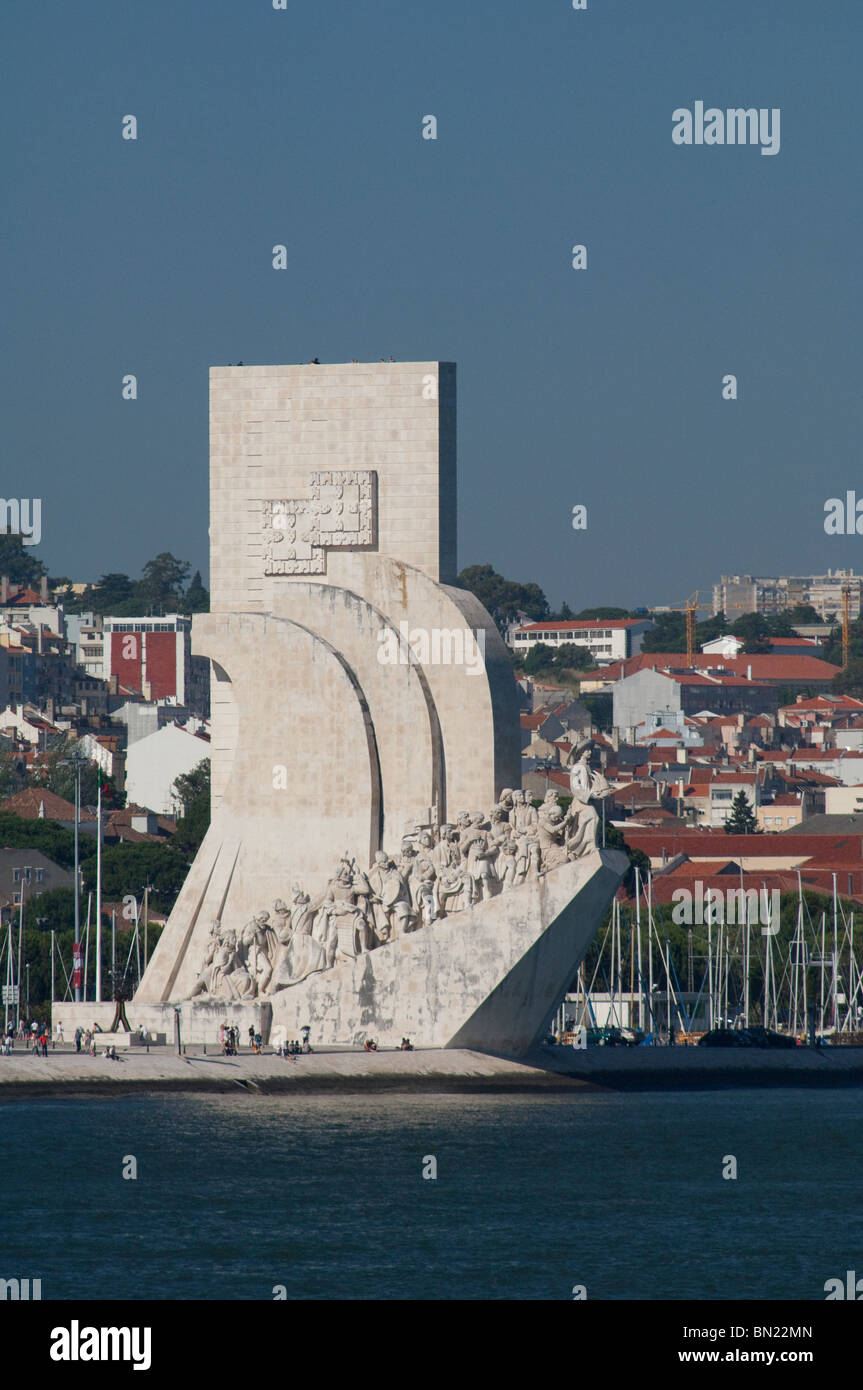 Europe, Portugal, Lisbon. Monument of the Discoveries (aka Padrao dos ...