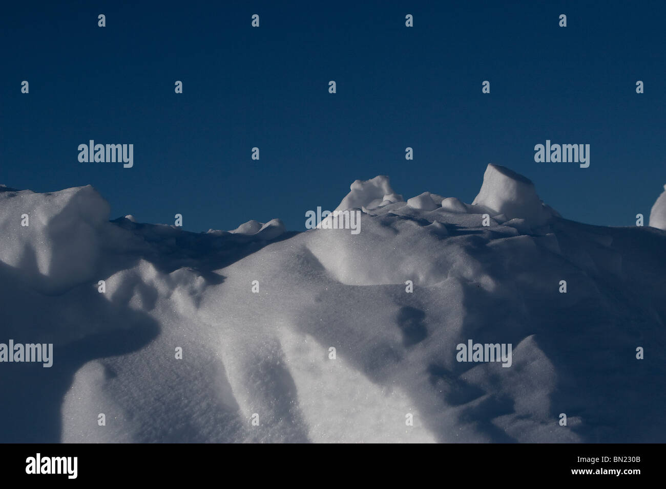 Closely look at the snow, so that it in some way looks like a mountain ...