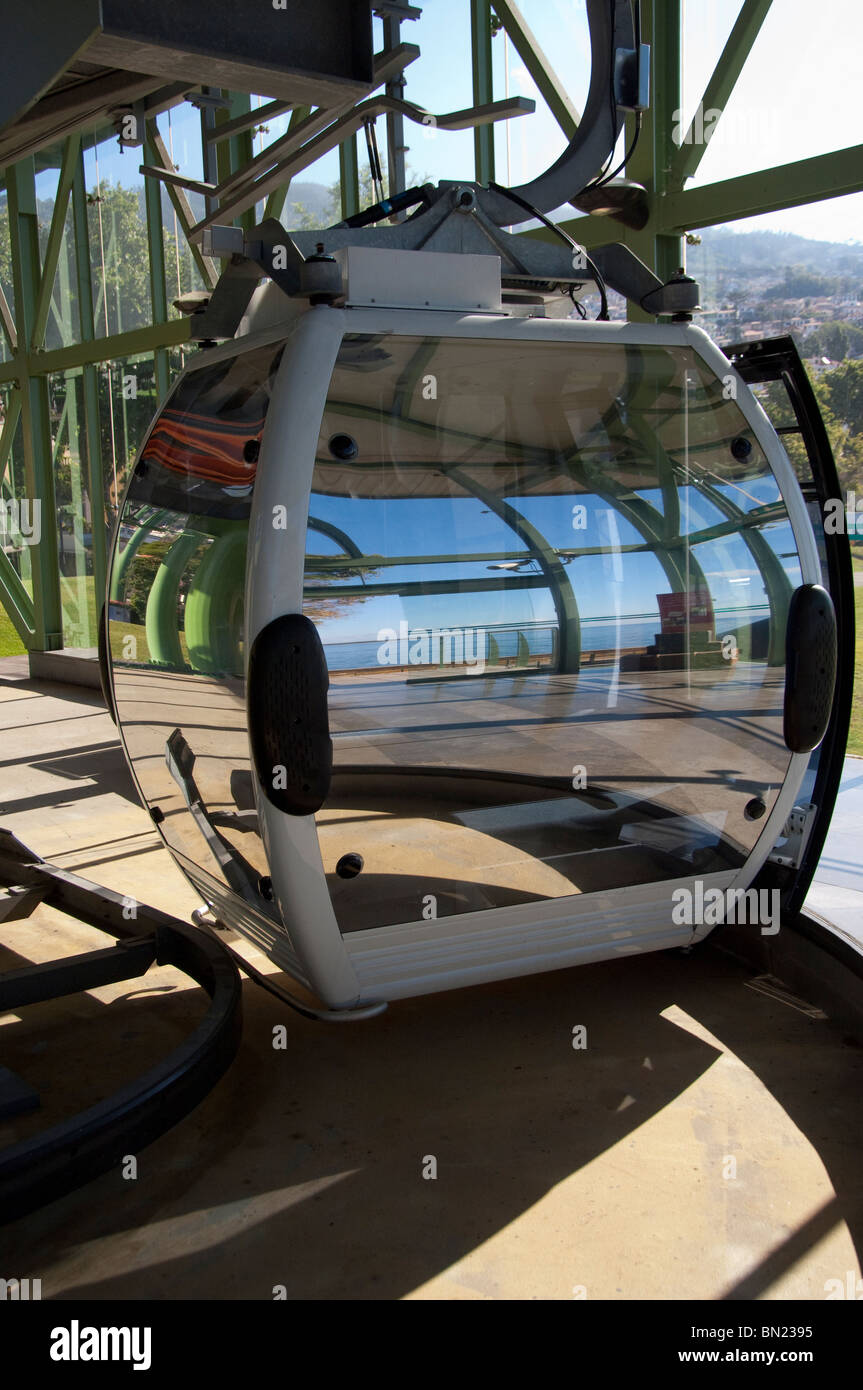 Portugal, Madeira Island, Funchal. Monte Cable Car from the capital ...