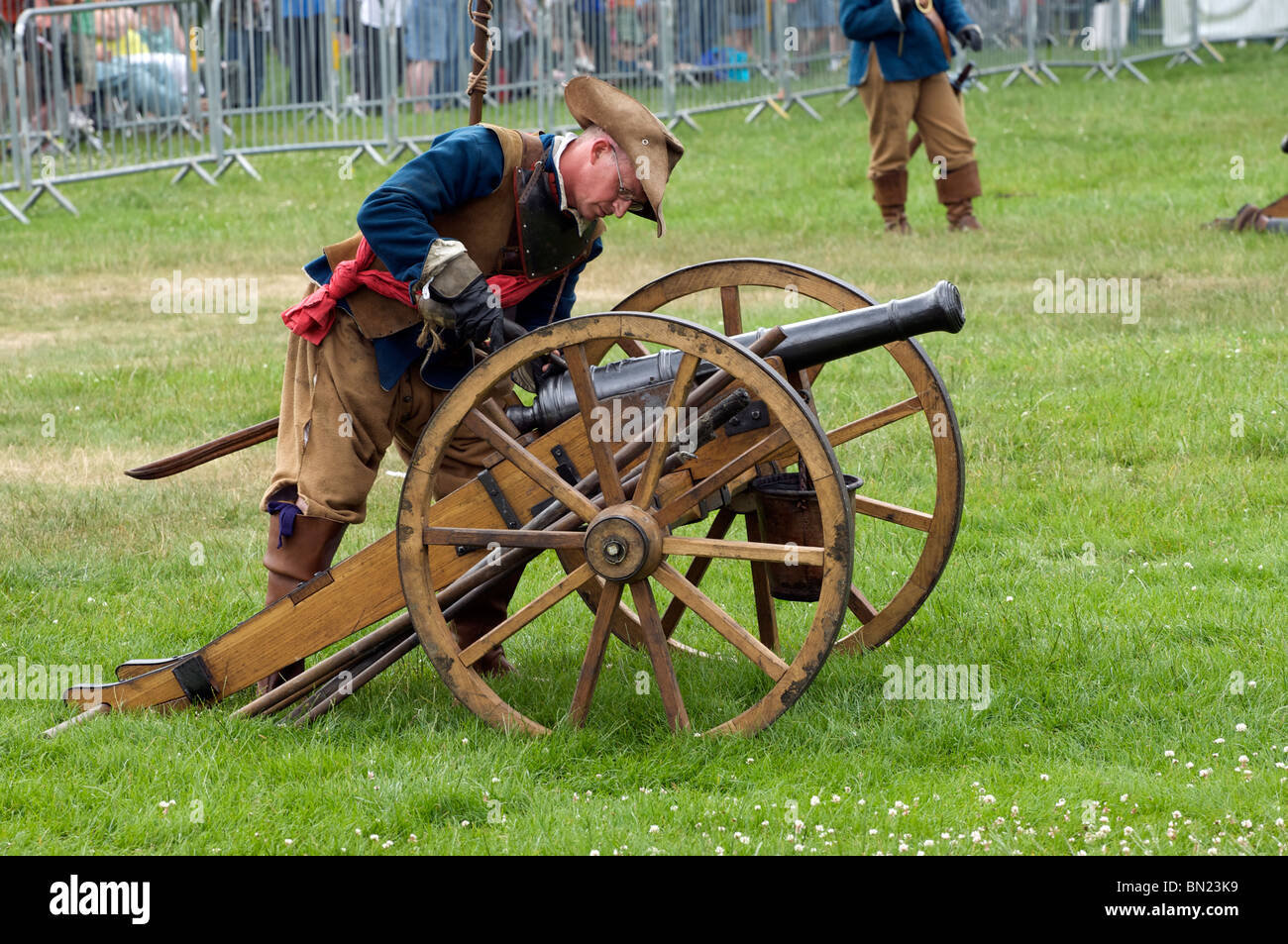 Field gunner of the English civil war re-enactment society, The Sealed ...