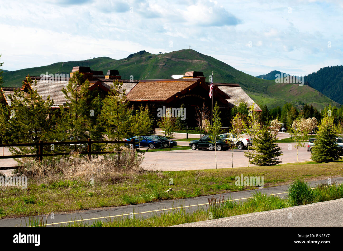 The new clubhouse at the Sun Valley Club Stock Photo - Alamy