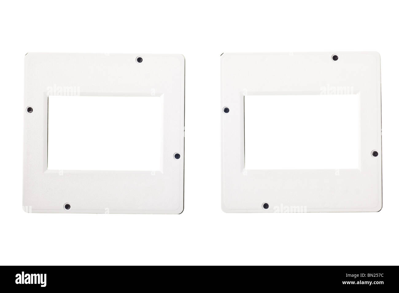 vintage plastic slides isolated on white background Stock Photo - Alamy