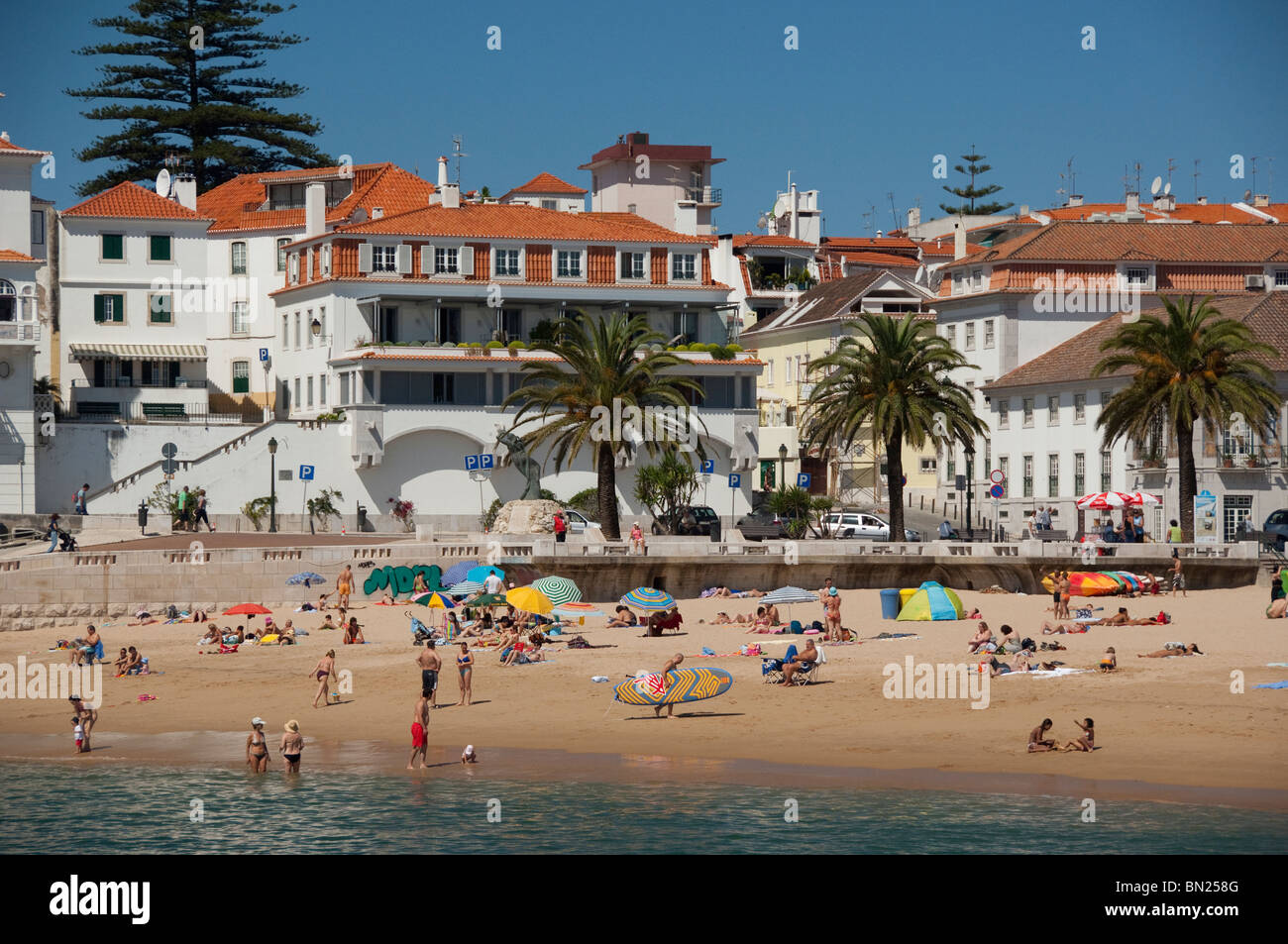 Europe, Portugal. Seaside city of Cascais, about 20 minutes from Lisbon ...