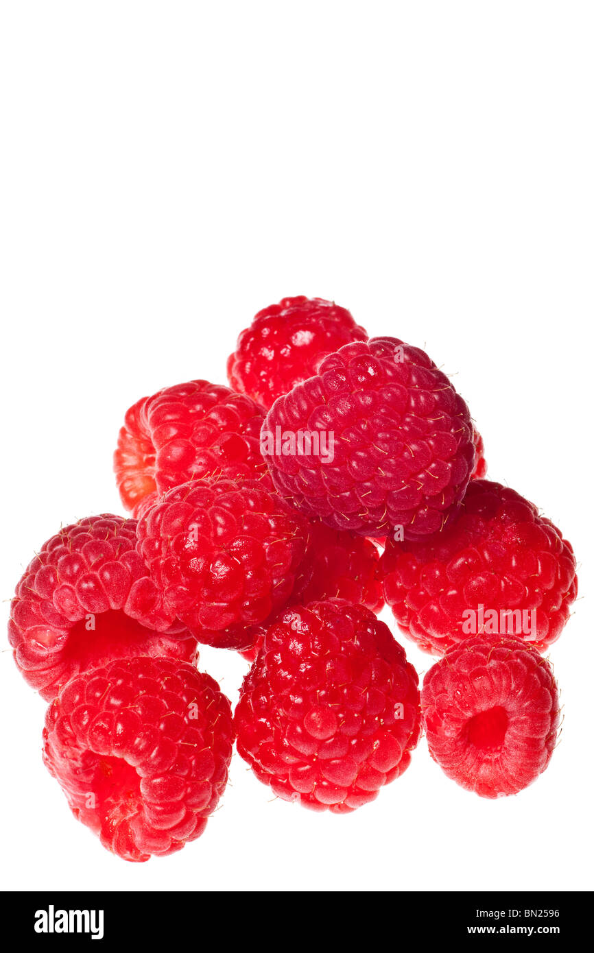 raspberry isolated on a pure white background Stock Photo - Alamy
