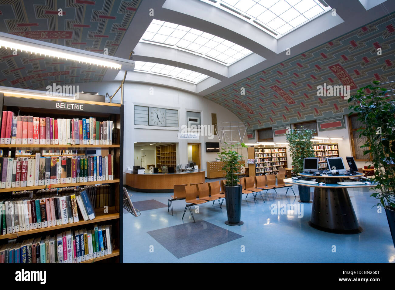 A municipal library, Prague Stock Photo - Alamy