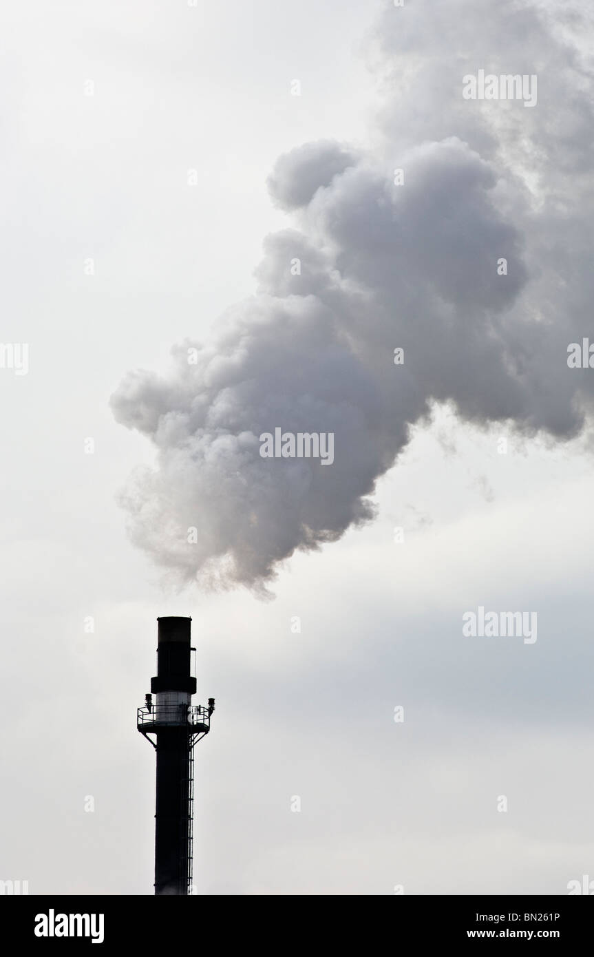Steam plume from the Koda Energy biomass facility on the Rahr Malting ...