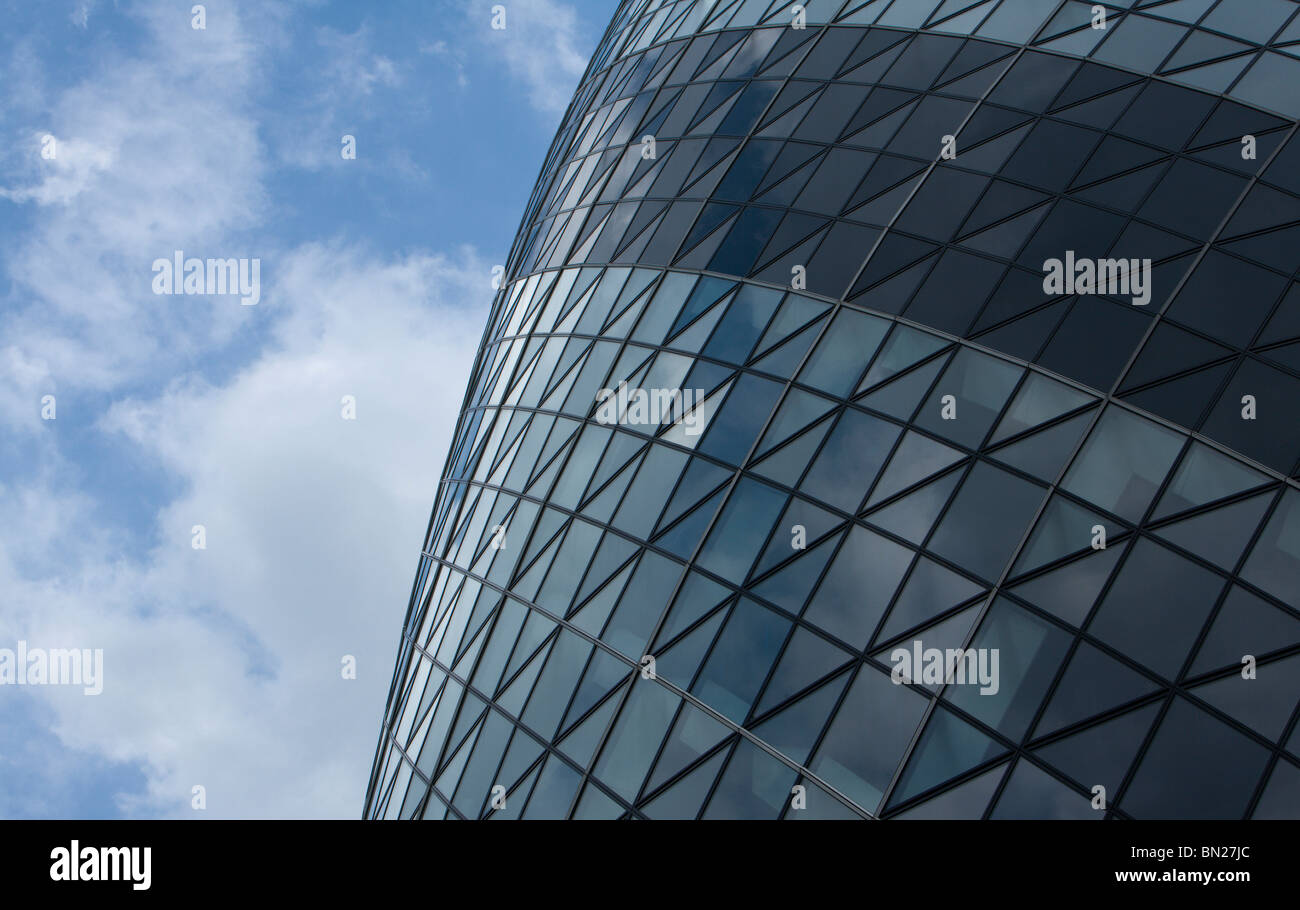 london architecture detail Gherkin shaped Swiss Re Building Stock Photo ...