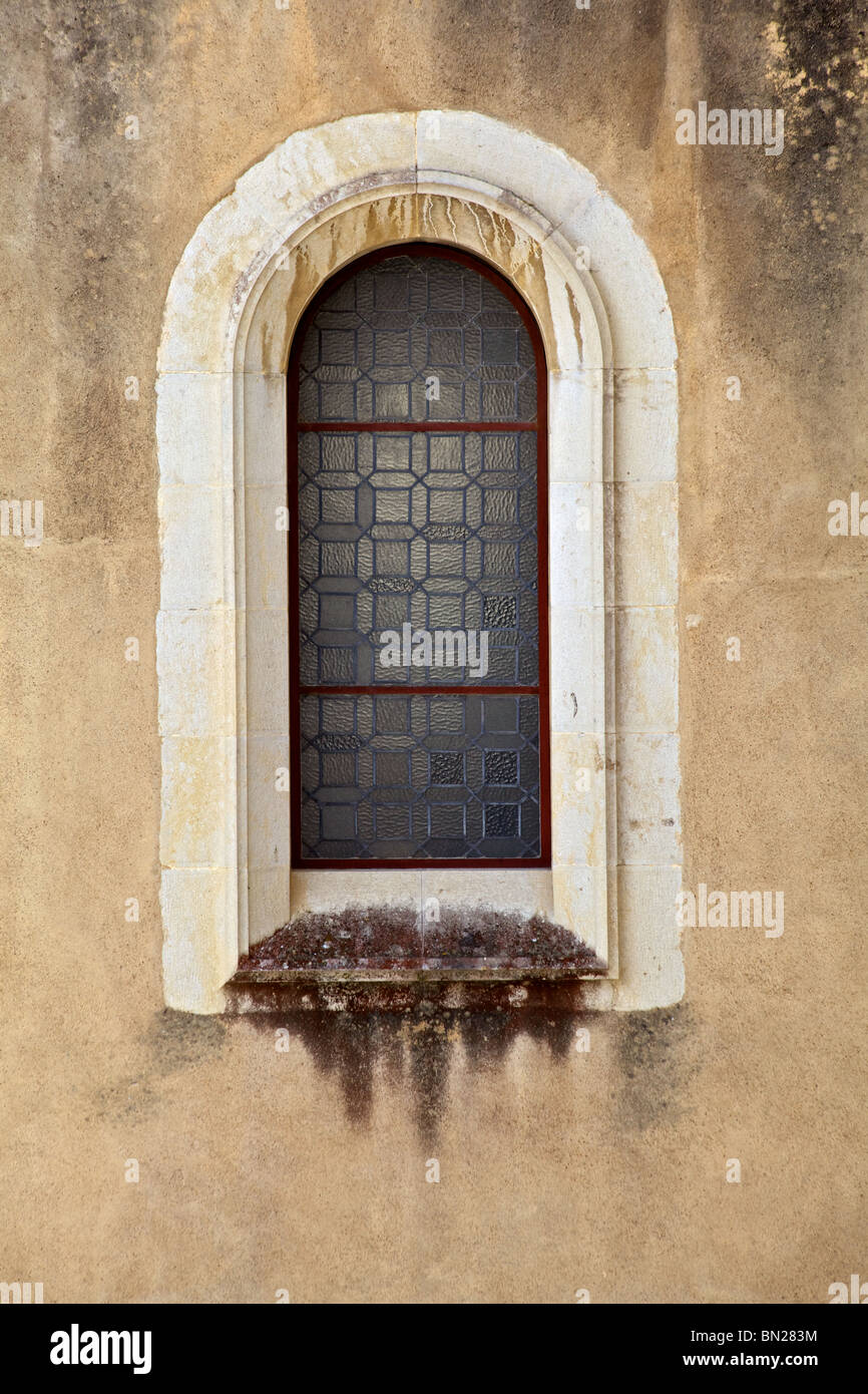Rustic Brown Window of a Medieval European Church Stock Photo - Alamy