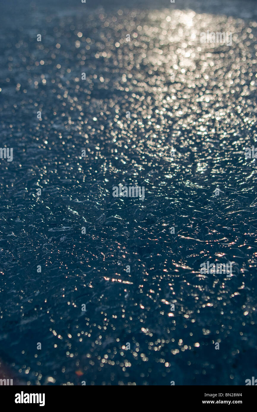 Water converted into ice during the winter, and now it's shining in the ...