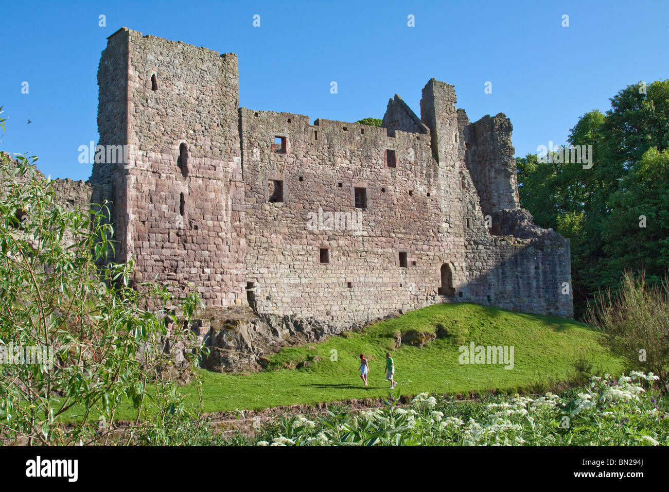 Hailes Castle near Haddington, Scotland , as taken from the north side ...