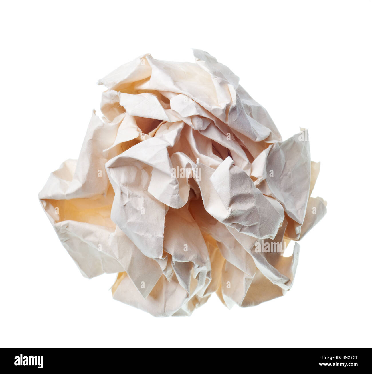 crumpled paper ball isolated on a white background Stock Photo - Alamy