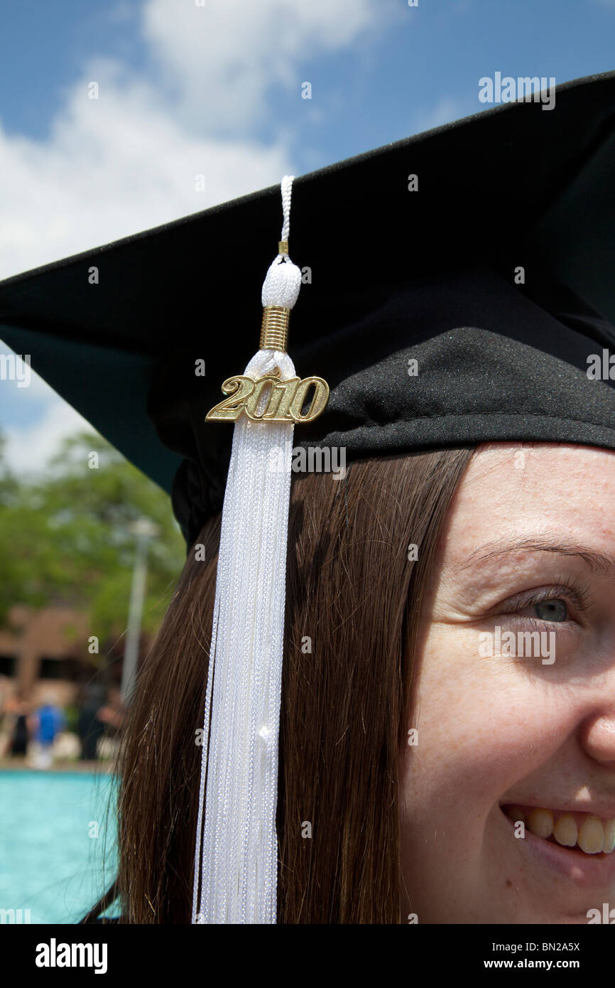 Kalamazoo, Michigan - A student after her graduation ceremony at ...