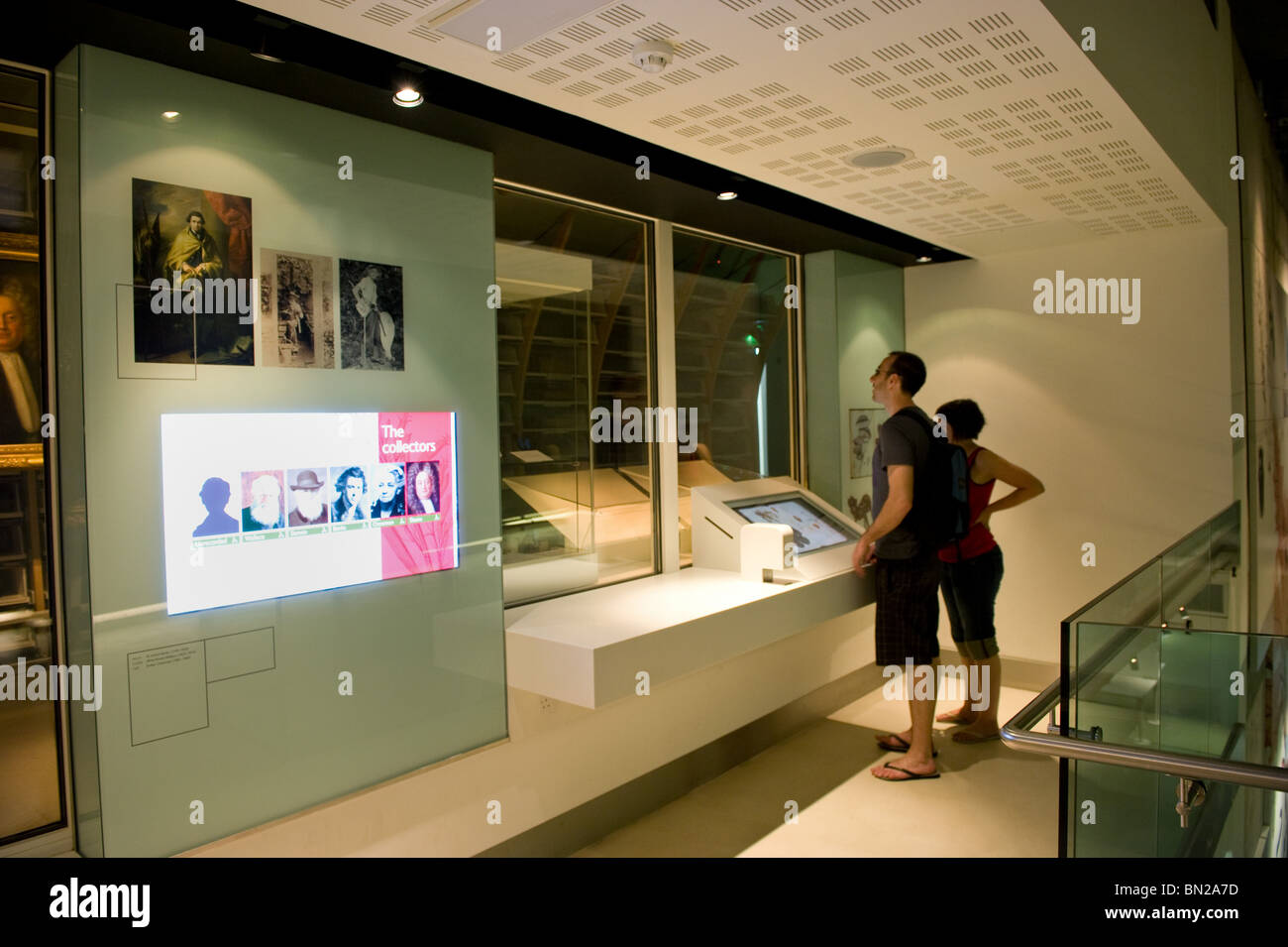 People looking at displays within the Darwin Centre cocoon in the ...