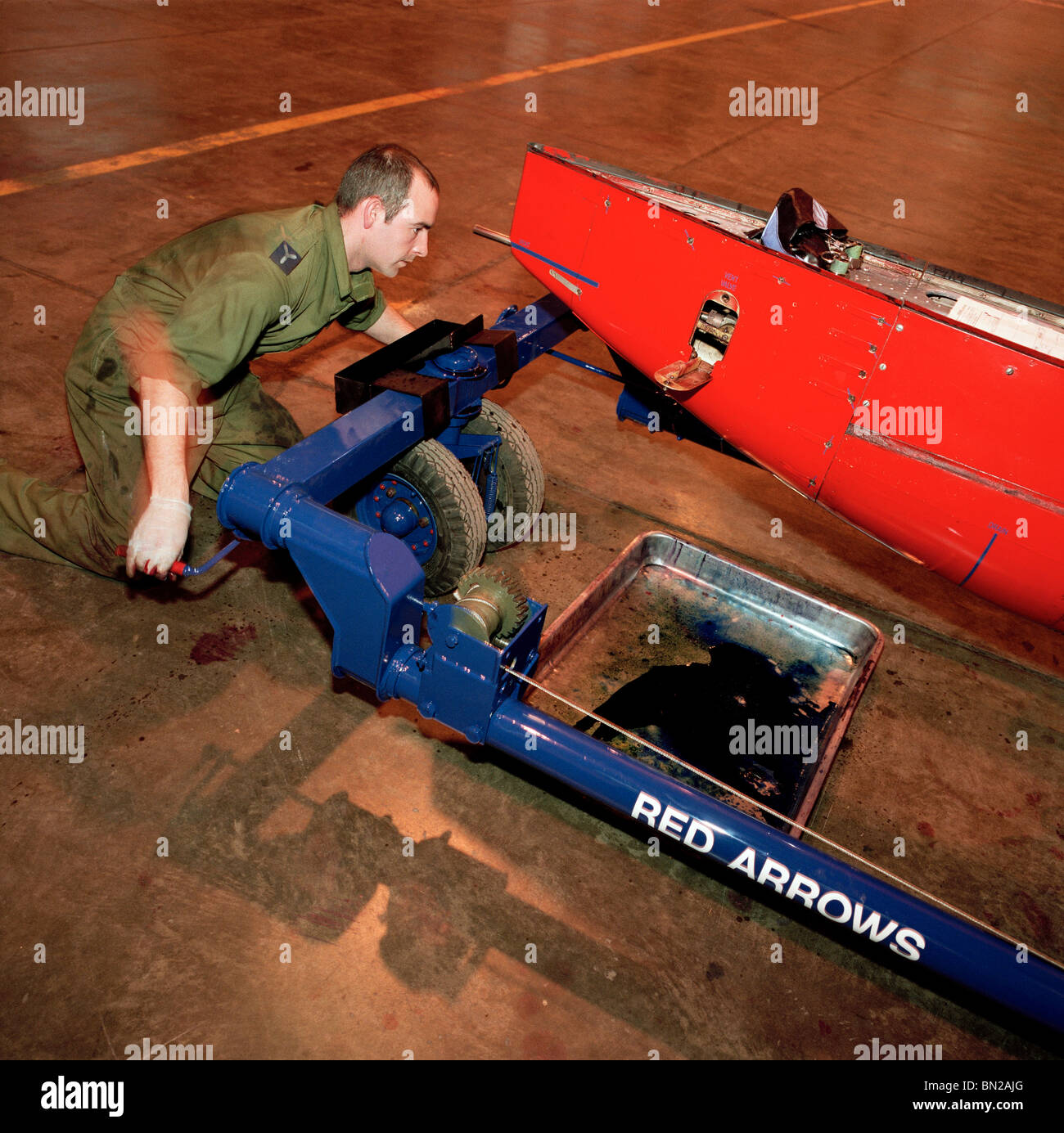 Member of the Blues, the support of the 'Red Arrows', Britain's Royal ...