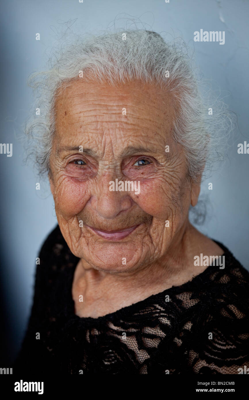 Elderly Georgian woman in Sighnaghi, Georgia Stock Photo - Alamy