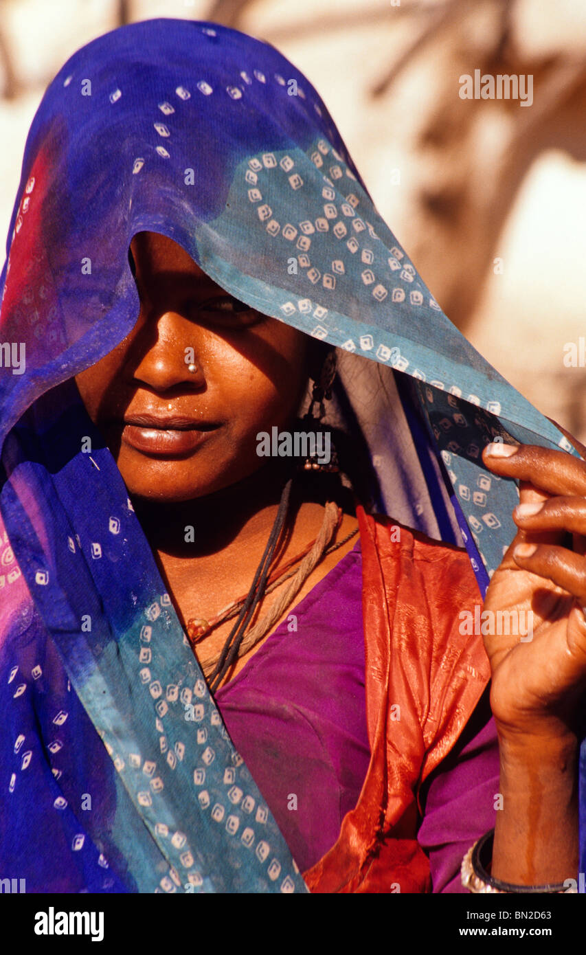 Young woman of the Garasia Tribe Village of Gura Bhoop Singh Aravalli ...
