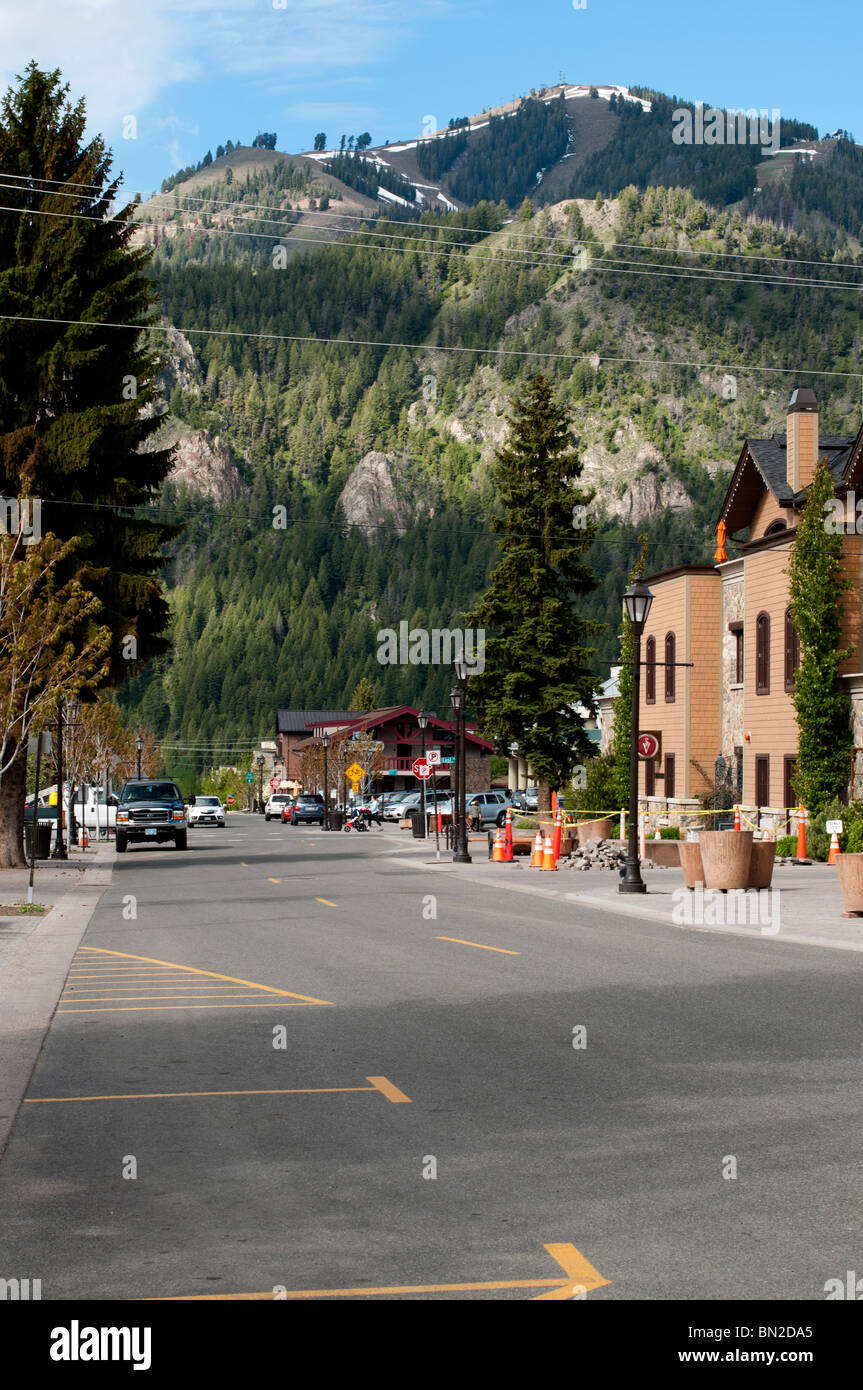 Looking down a side street in Ketchum Stock Photo - Alamy