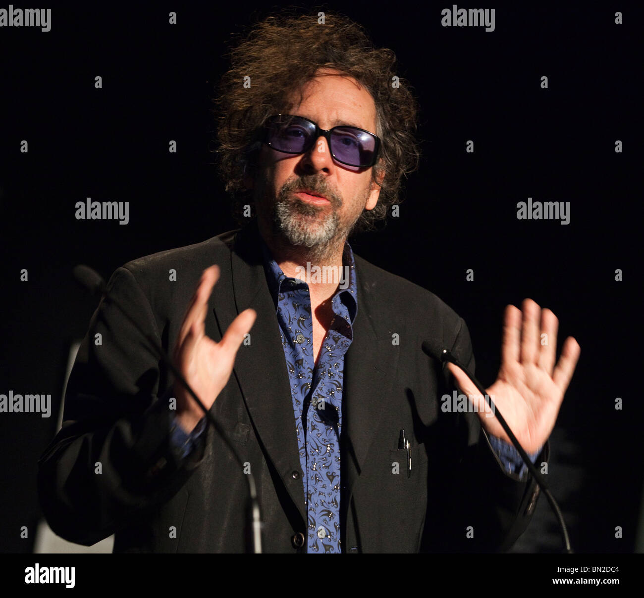 Tim Burton at the opening of his self titled exhibition at ACMI in ...