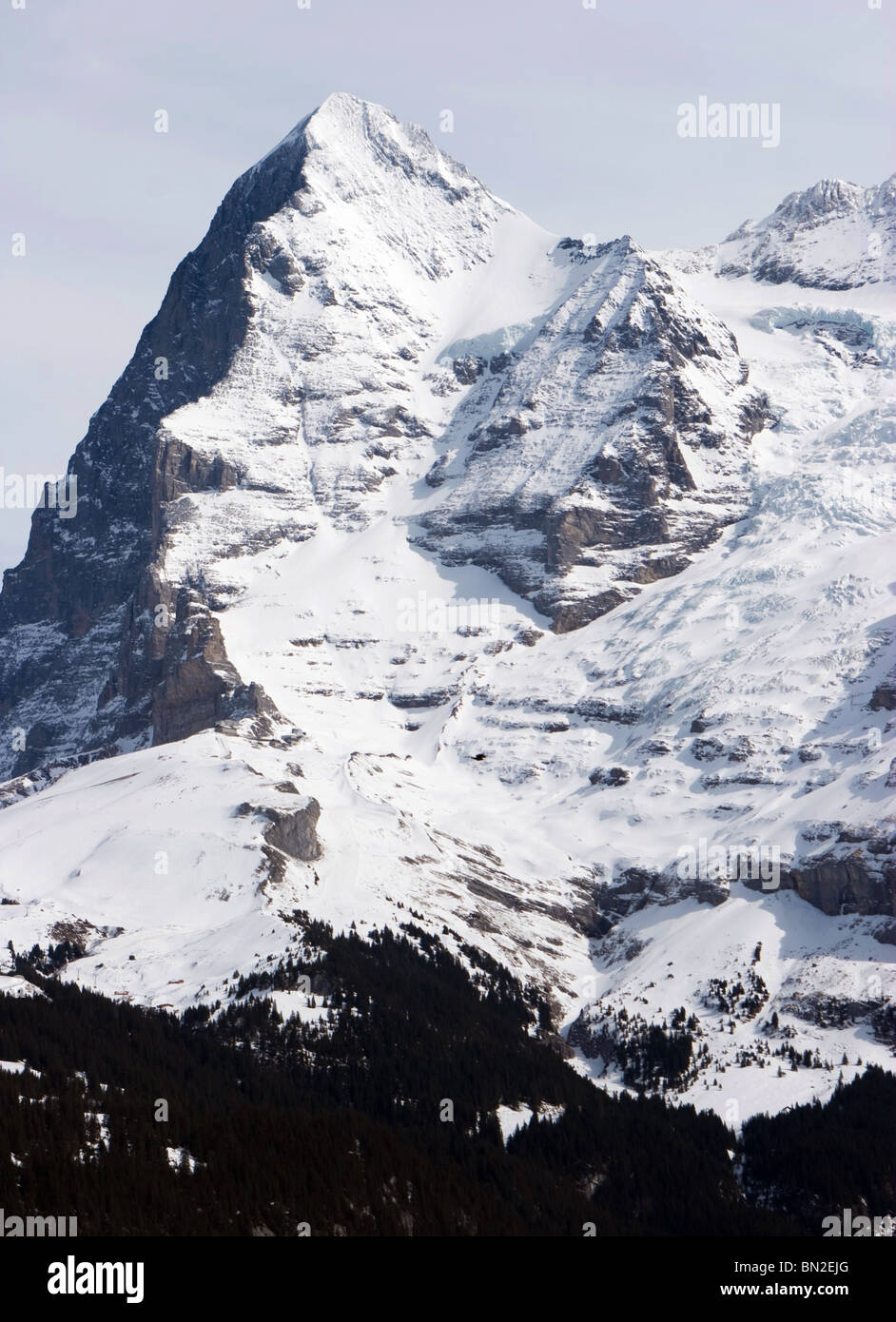 Swiss Alps aerial: Eiger with glacier suisse Stock Photo - Alamy