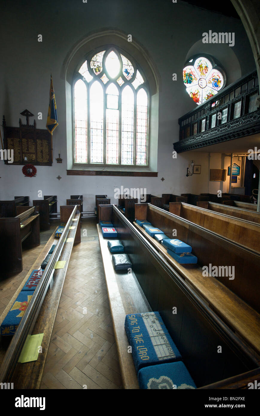 Dartmouth Devon UK Parish Church Interior Stock Photo - Alamy