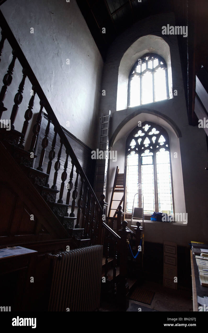 Dartmouth Devon UK Parish Church Interior Stock Photo - Alamy