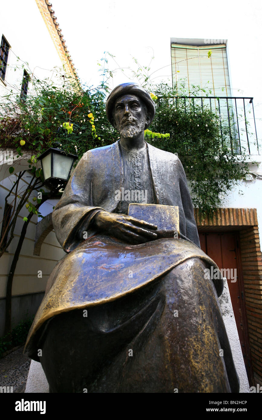 Spain, Andalusia, Cordoba, A statue of Moses Maimonides (Rambam Stock ...