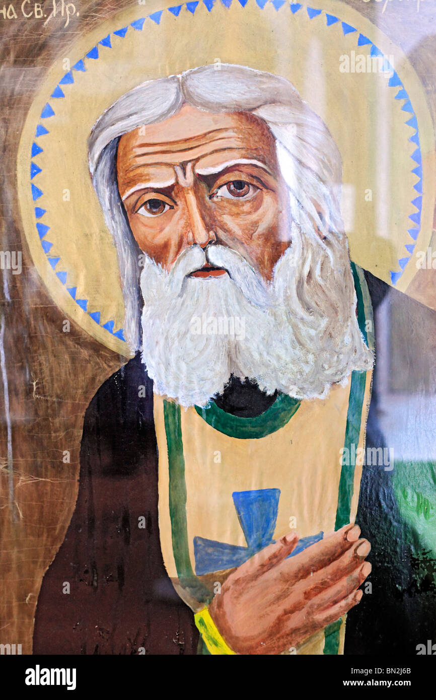 Icon saint st seraphim sarov hi-res stock photography and images - Alamy