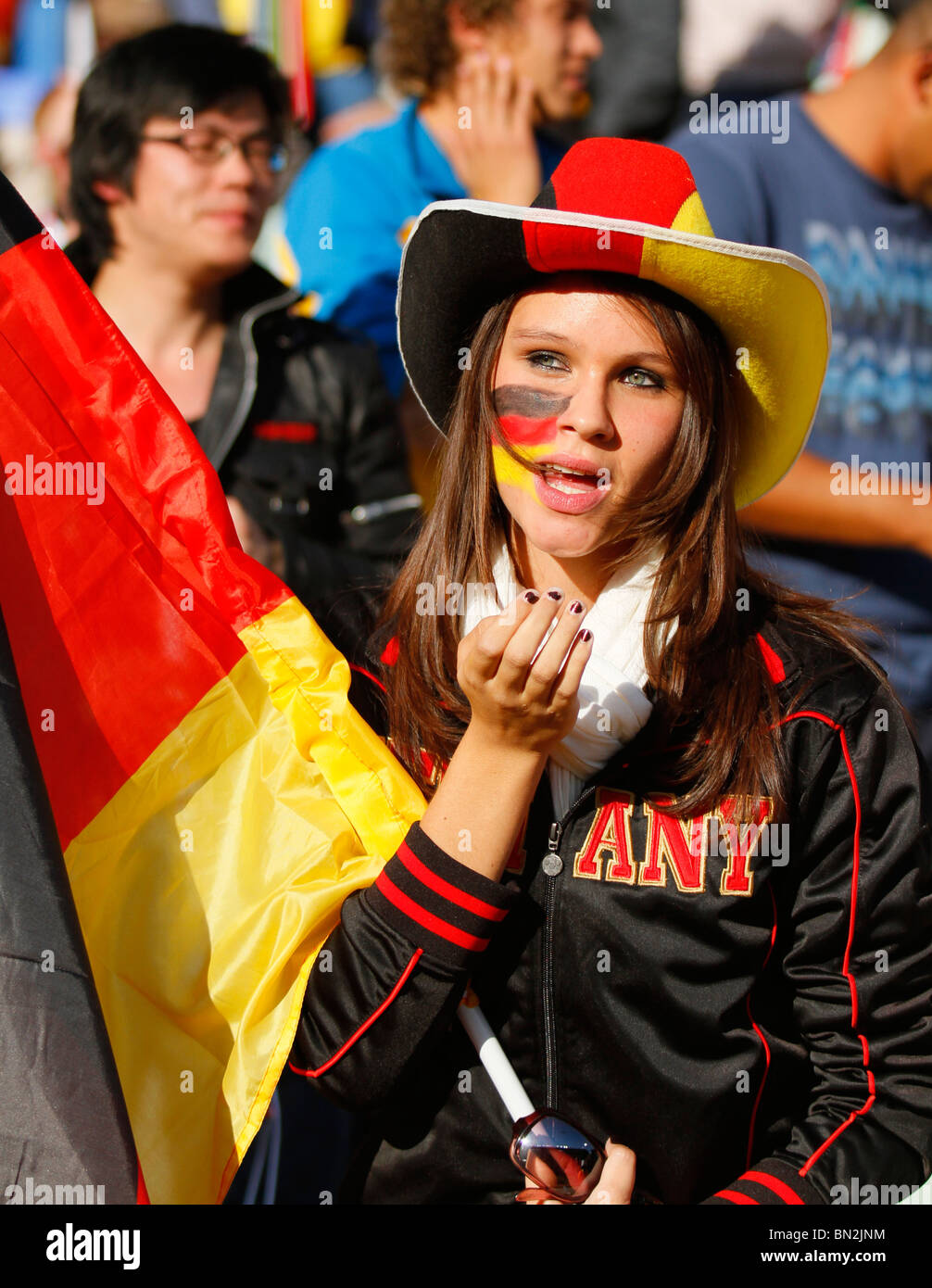 GERMAN FAN GERMANY V ENGLAND FREE STATE STADIUM BLOEMFONTEIN SOUTH ...