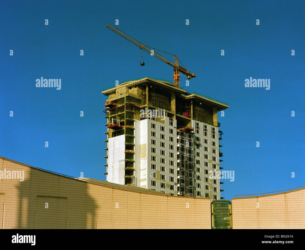 Tower block under construction Kowloon Hong Kong 1993 Stock Photo - Alamy