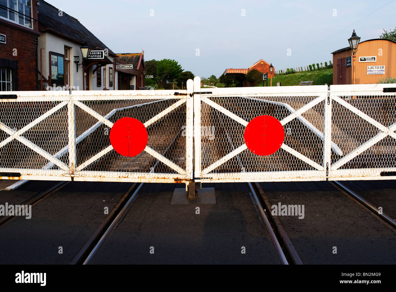 a railway line in the countryside Stock Photo - Alamy