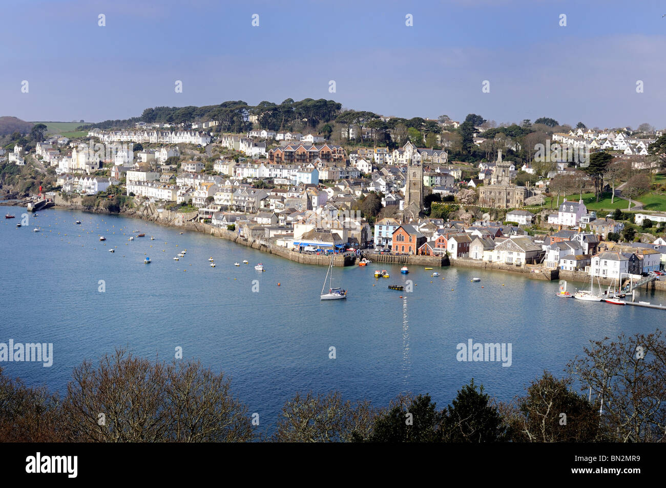 Fowey town and river Stock Photo - Alamy
