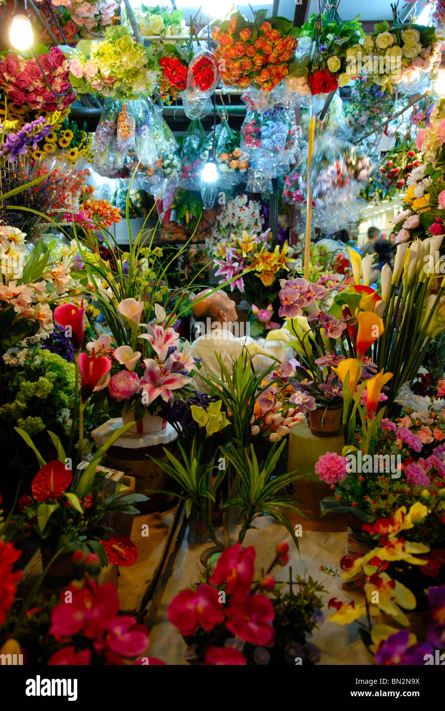 FLOWER STALL IN HONG KONG Stock Photo - Alamy