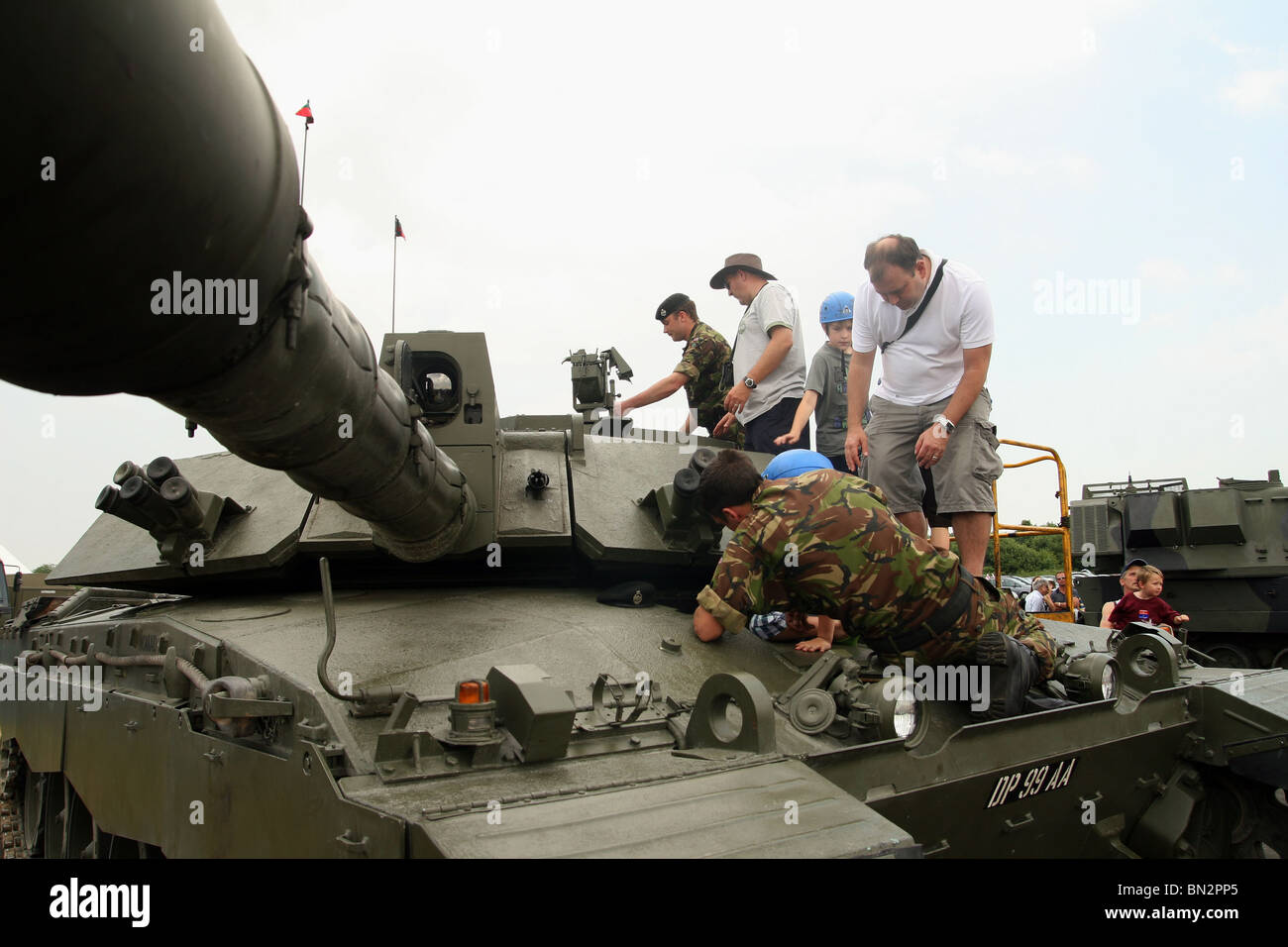 Visitors to the 2010 Biggin Hill Air Fair pour over a British Army ...