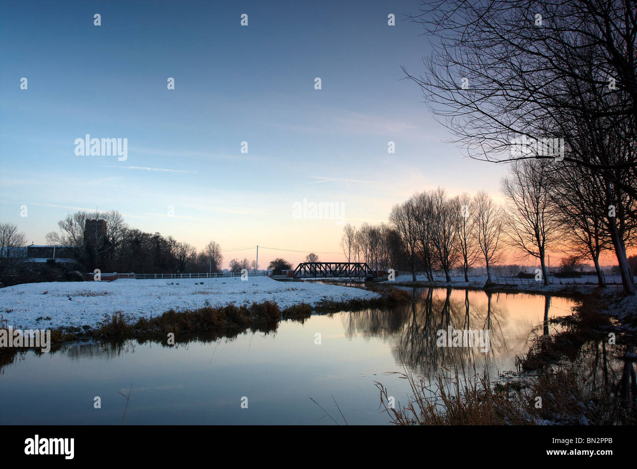 The river Waveney in winter Stock Photo - Alamy