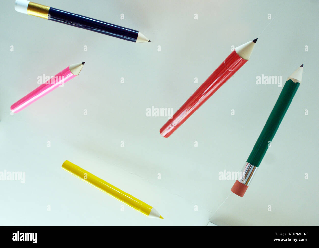 Color pencils decorate a school art room Stock Photo - Alamy