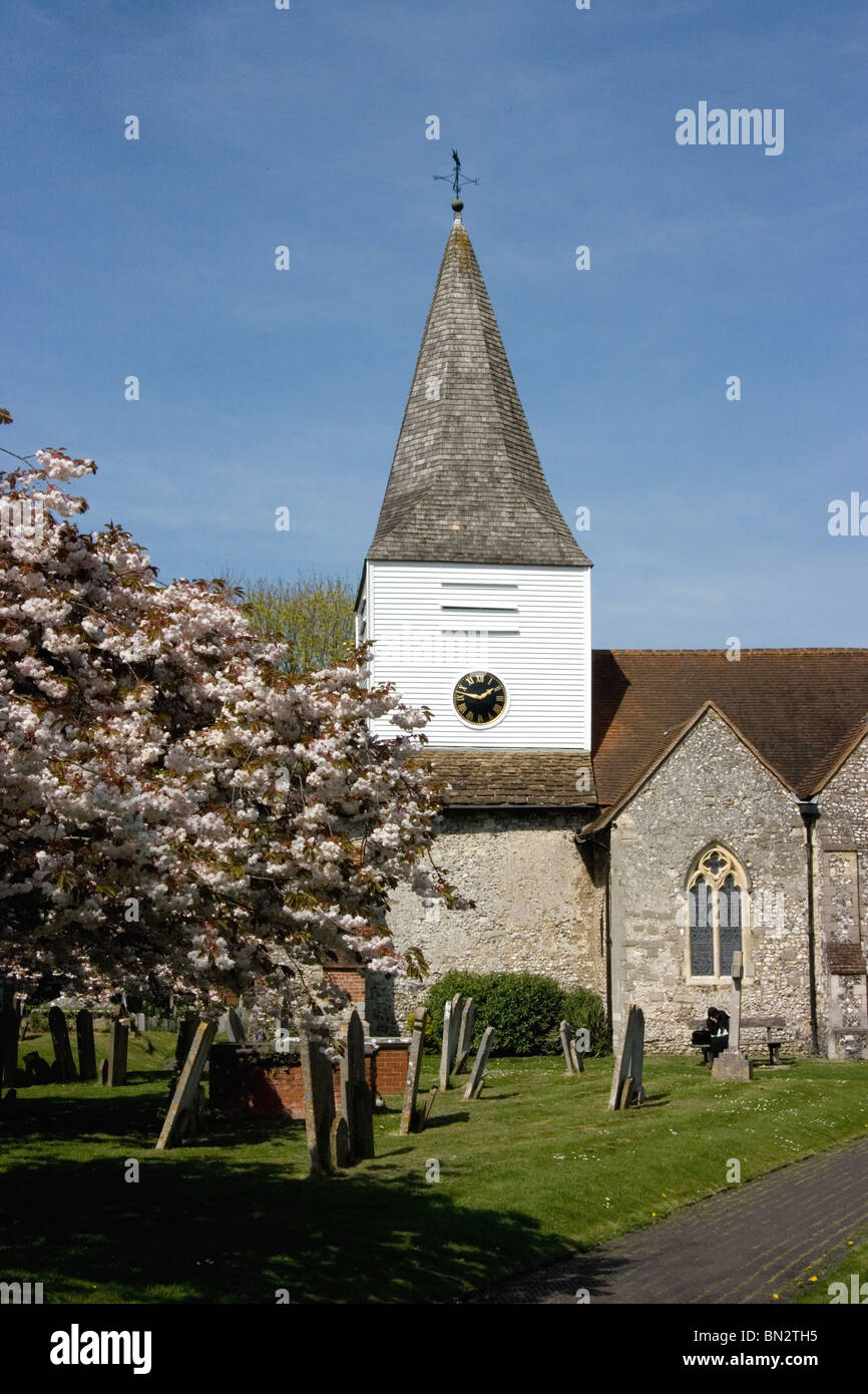 St.Nicolas church, Great Bookham, surrey Stock Photo - Alamy