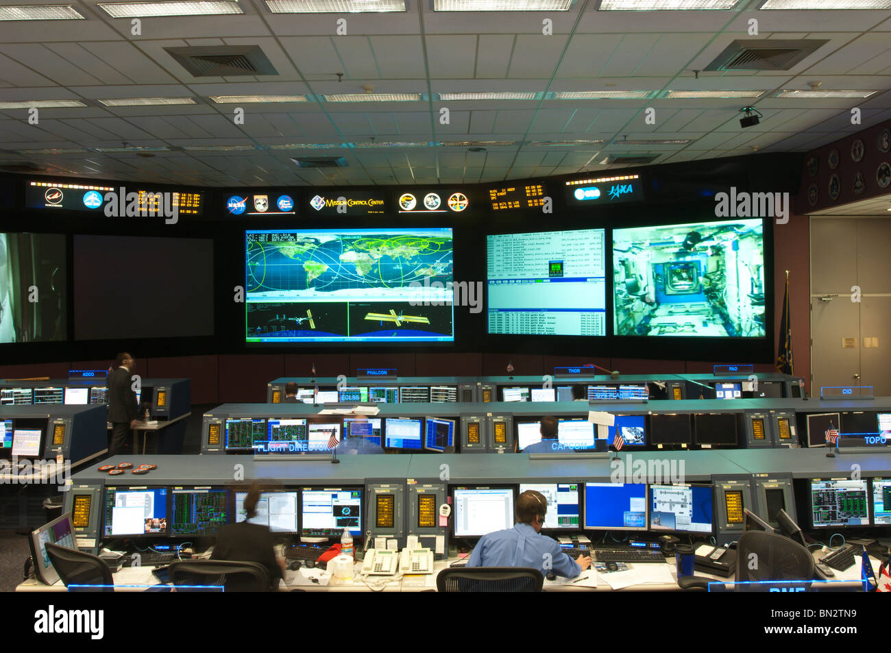 Control Room at NASA Space Center, Houston, Texas Stock Photo - Alamy