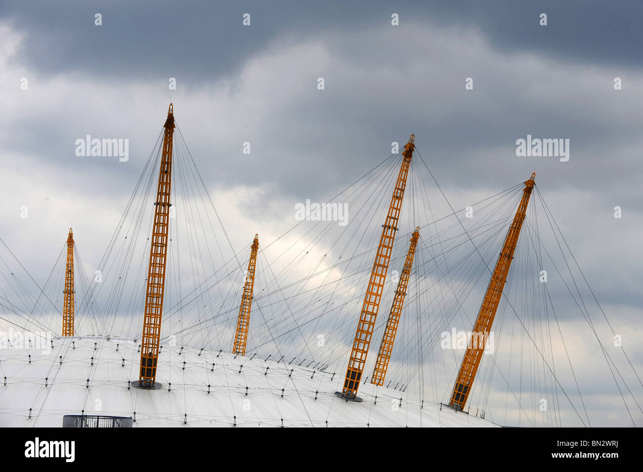Roof of the 02 Millennium Dome located on the Greenwich Peninsula in ...