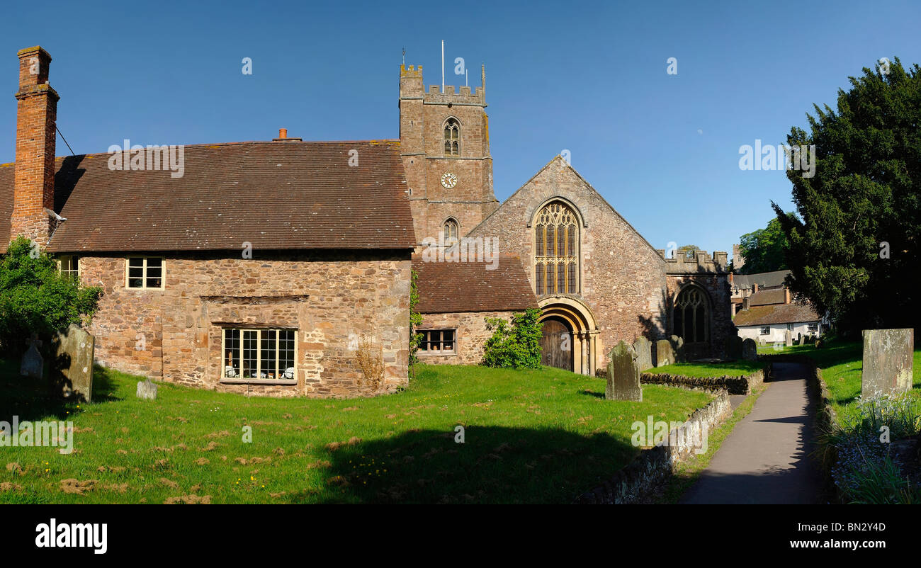 The parish church at dunster in somerset Stock Photo - Alamy