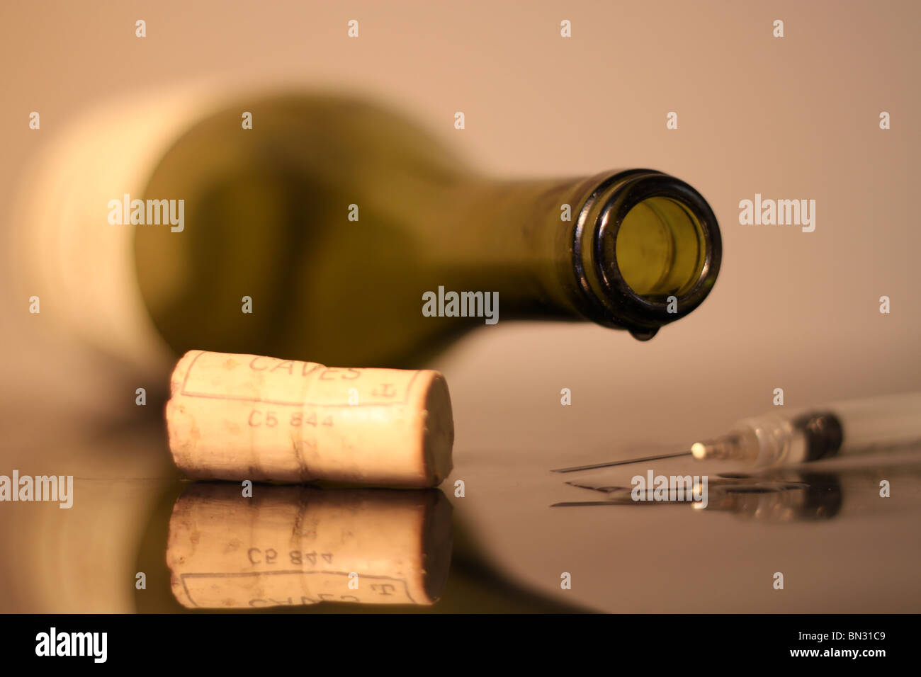 Empty wine bottle cork hi-res stock photography and images - Alamy