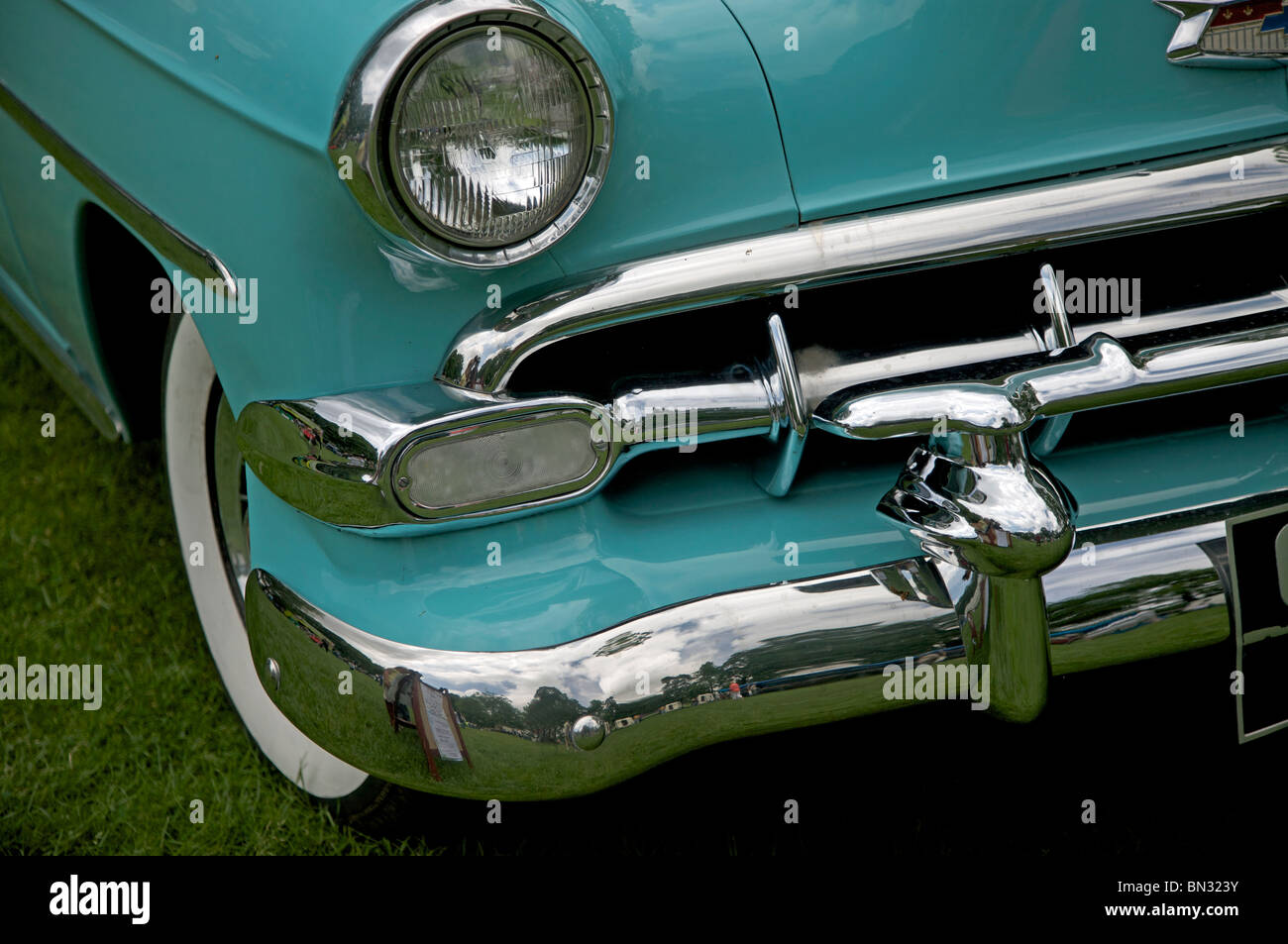 front chrome work of Chevrolet Power Glide car Stock Photo - Alamy